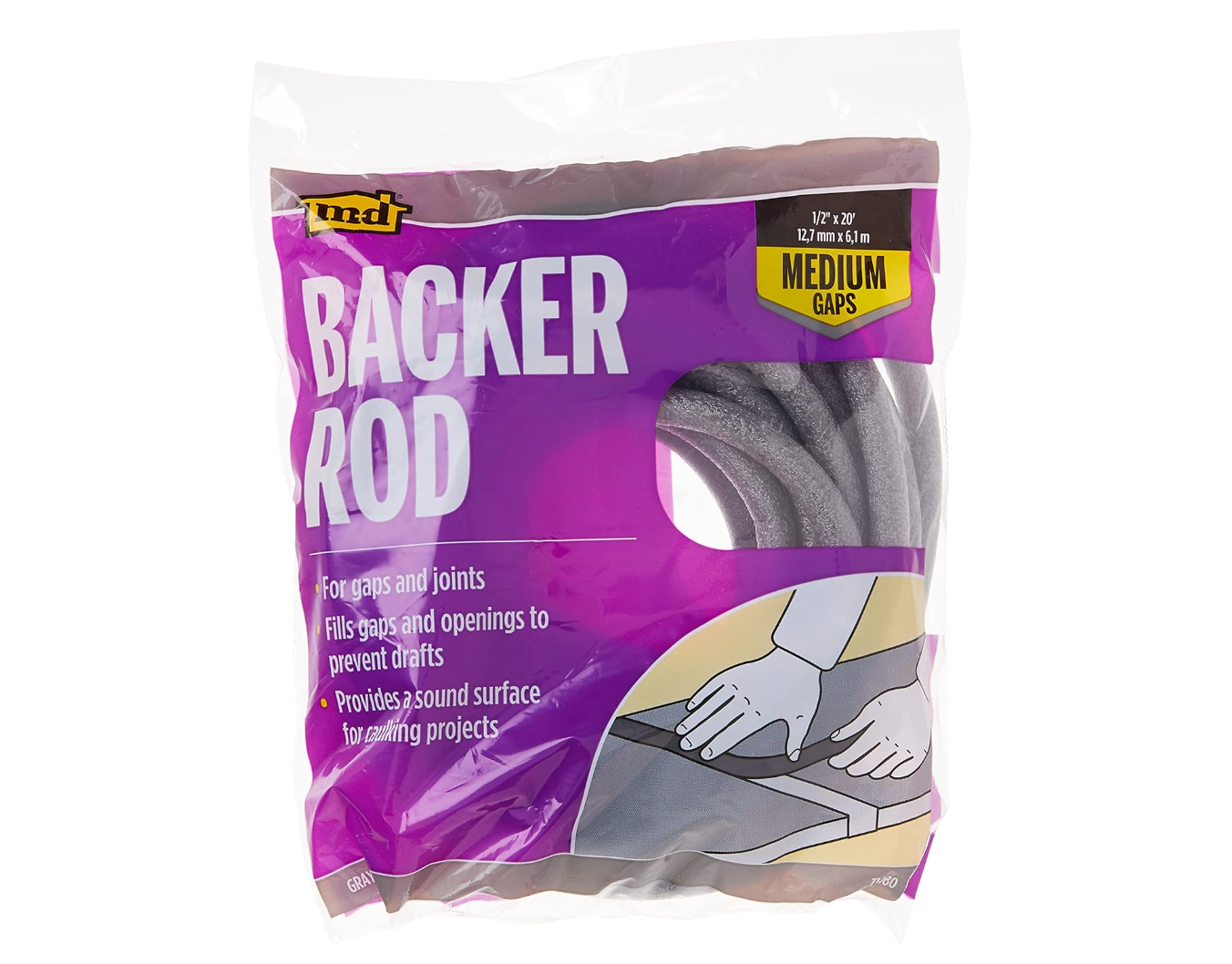 Backer Rod - 1/2" X 20' M-D 71480 [180-761] – LTW Supply